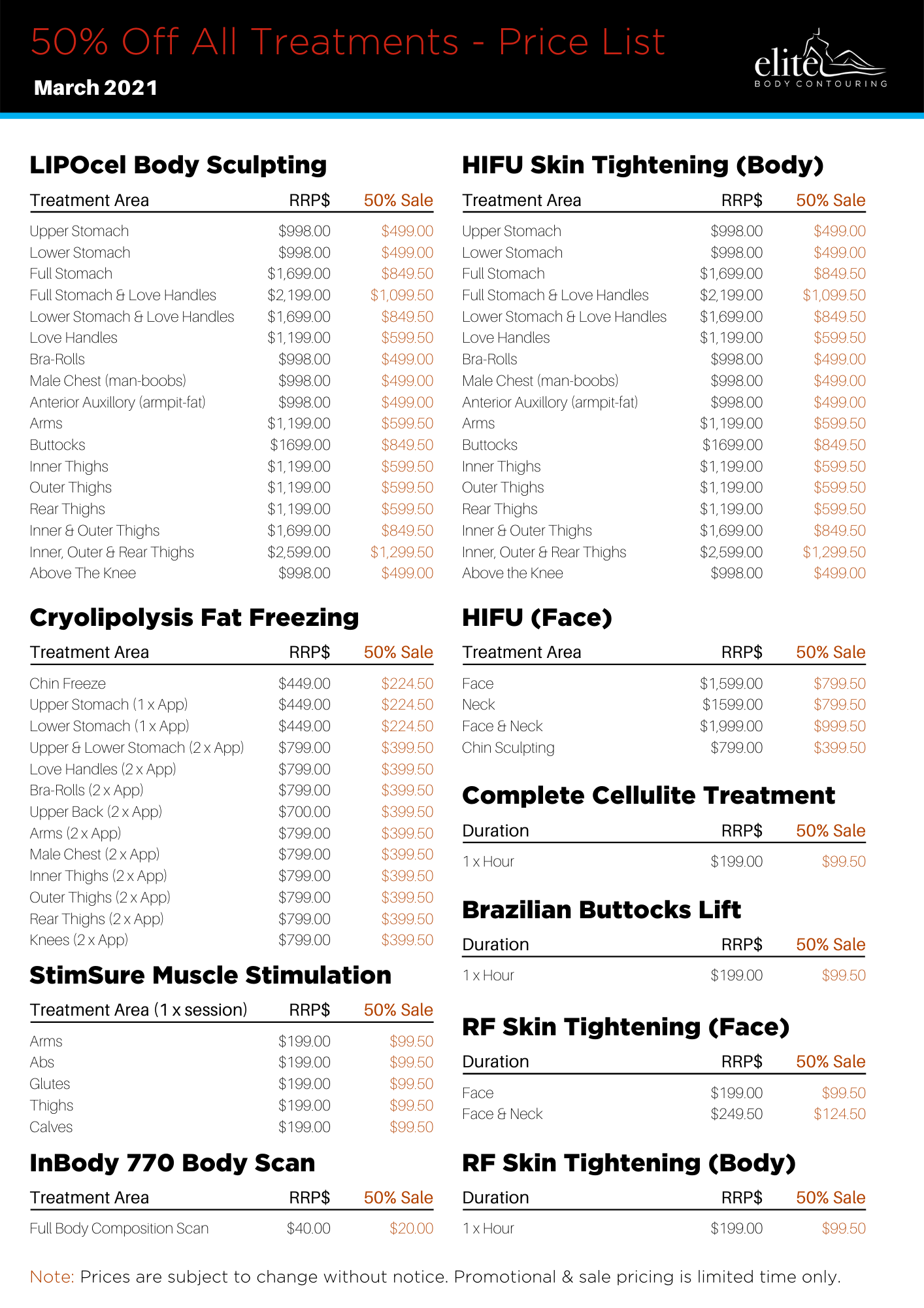 Elite Body Contouring - Chatswood Clinic - Sydney Specialists